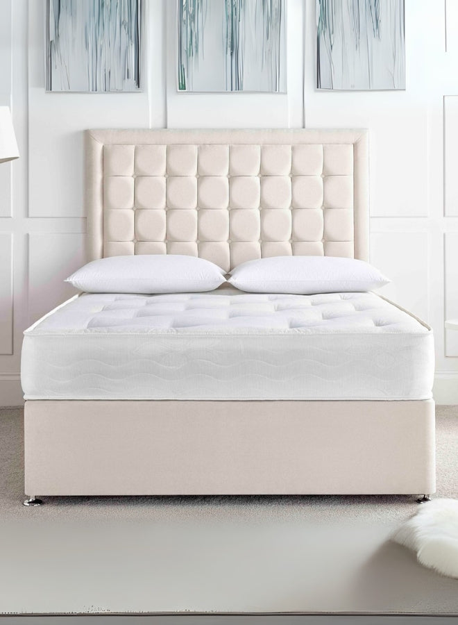 Lunar Glow Tufted Upholstered Bed - Bed and Mattress Home Furniture UAE